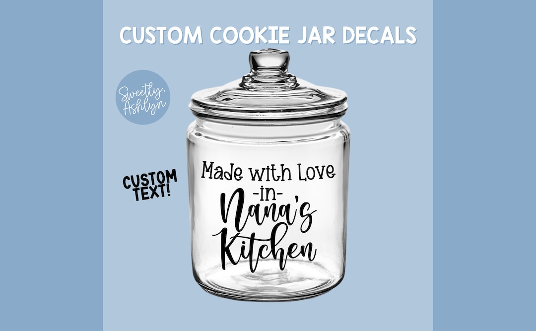 Cookie Jar Decals // Custom Jar Decals // Kitchen Labels ...