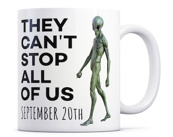 UFO Alien Head Coffee Mug Storm Area 51 Come See Believe - Etsy