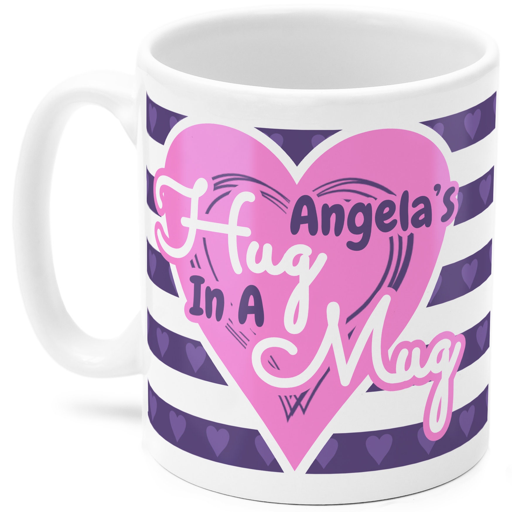 Angela Mug Angela's Hug in a Mug Name Gift purple and - Etsy