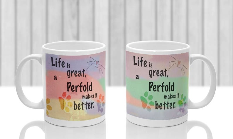 Perfold Cat Mug Perfold Cat Gift Ideal Present for Cat Lover - Etsy