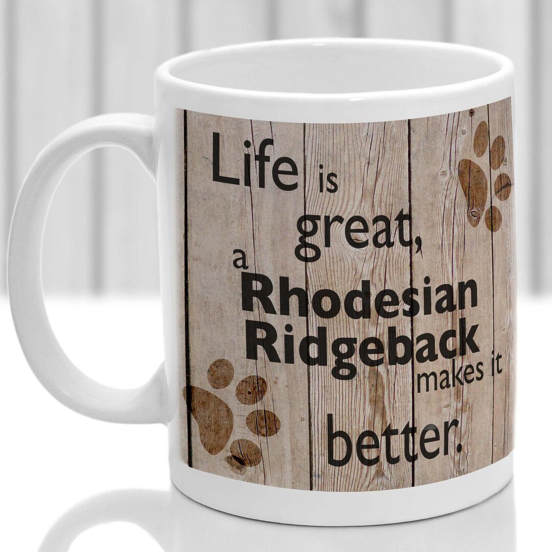 Rhodesian Ridgeback Mug, Rhodesian Ridgeback Gift, Dog Breed Mug, Ideal ...