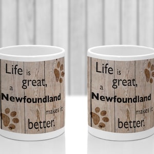Newfoundland Dog Mug, Newfoundland Gift, Dog Breed Mug, Ideal Present ...