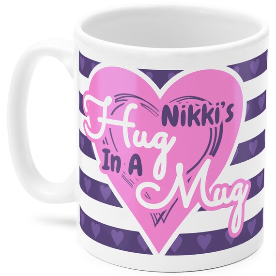 Nikki mug Nikki's Hug in a Mug Name gift Purple and | Etsy