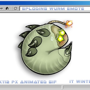 Exploding Wurm Animated Emote - Etsy