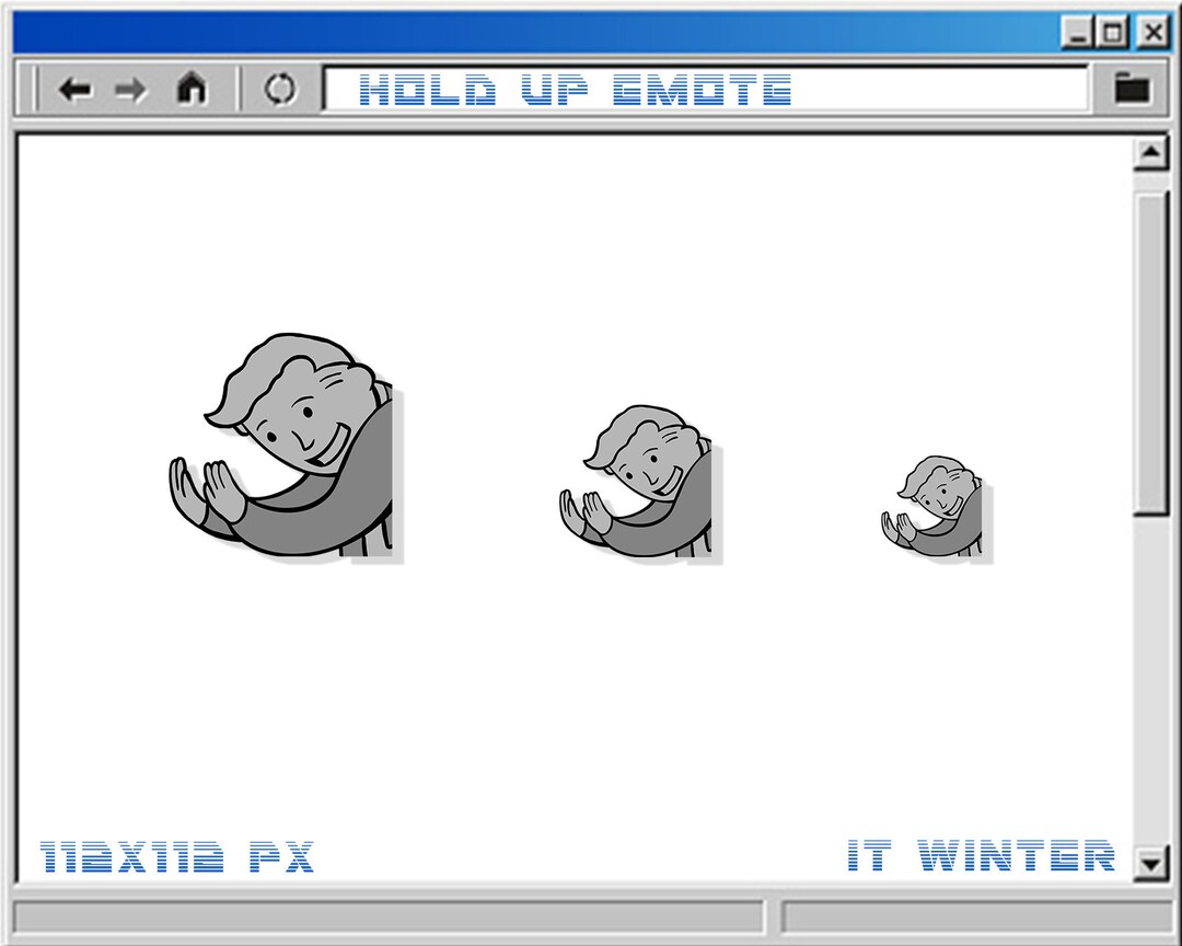 Hold up Emote - Etsy