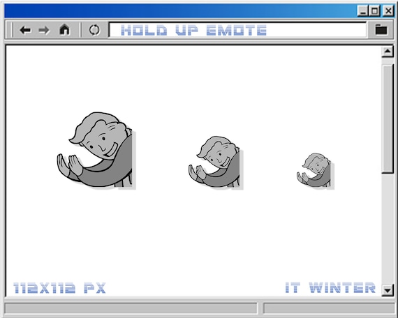 Hold up Emote | Etsy