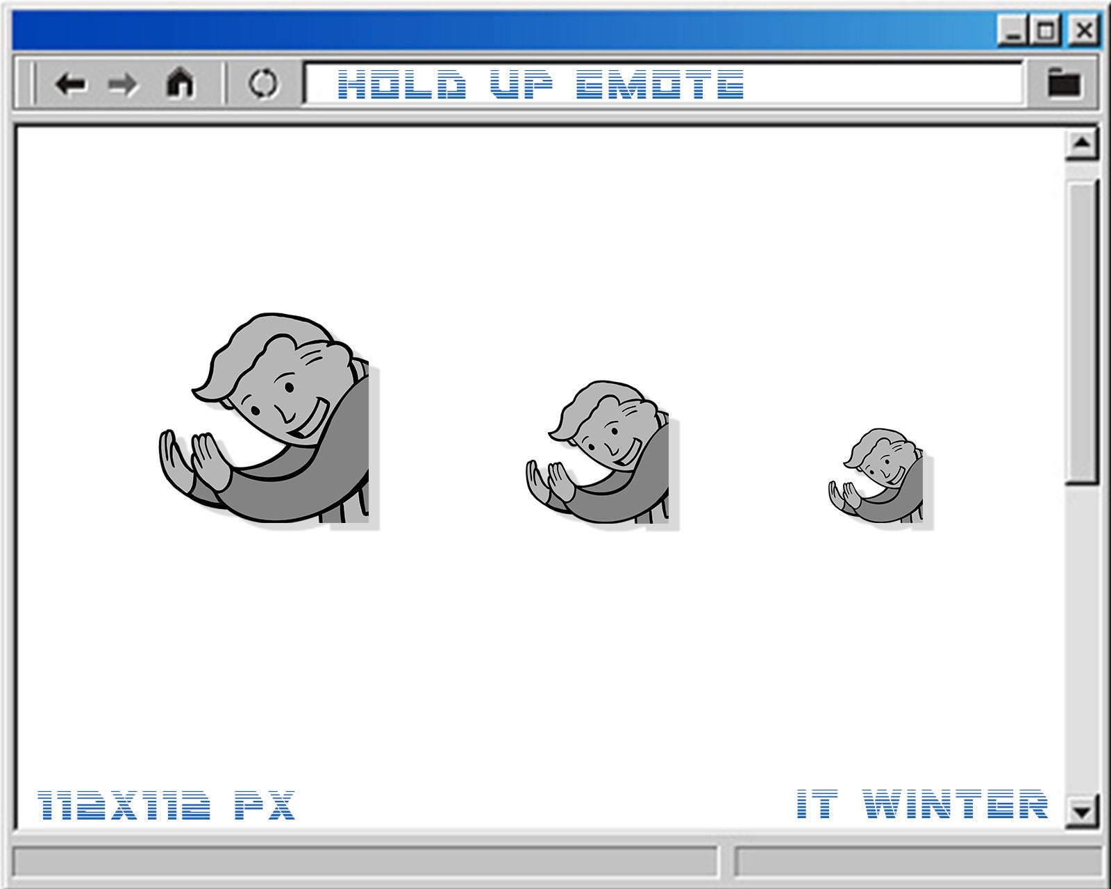 Hold up Emote - Etsy