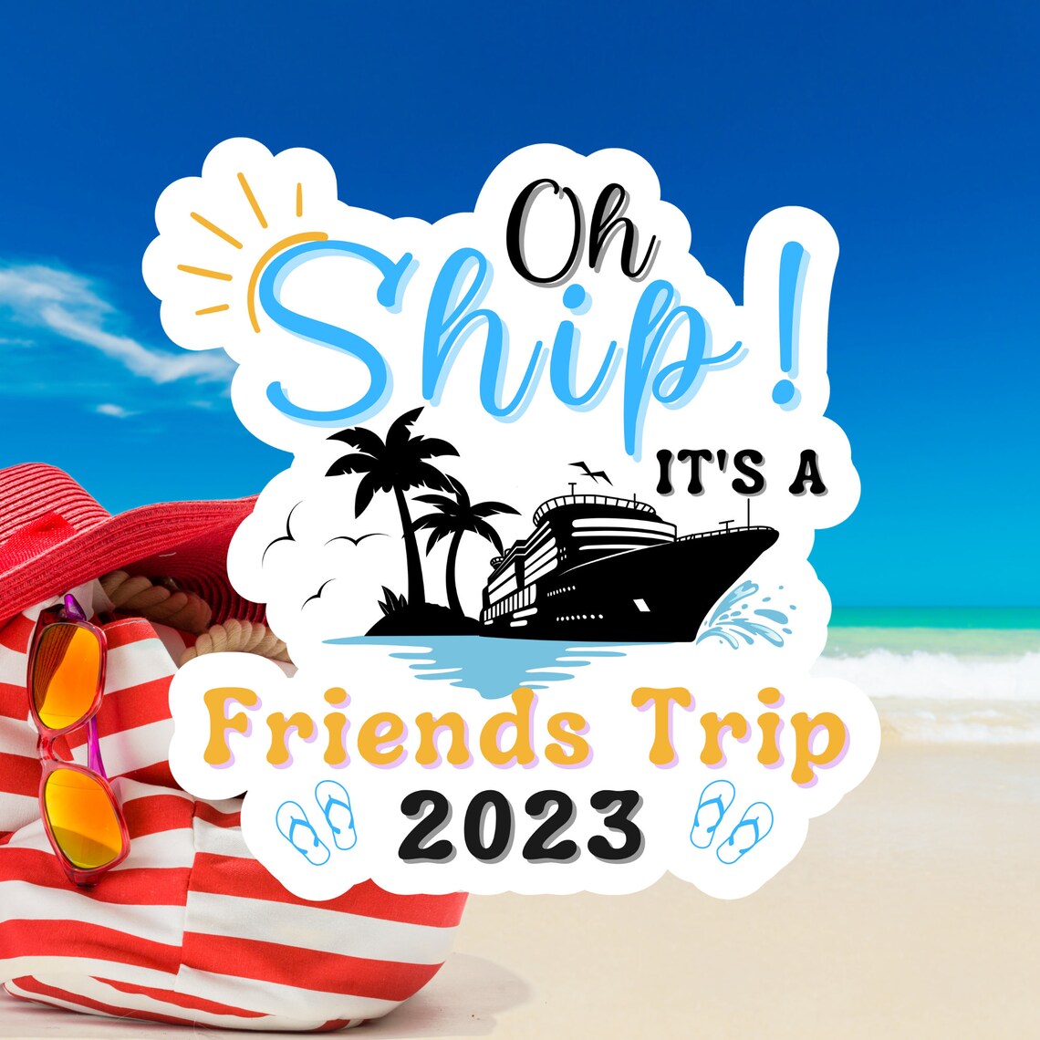 Oh Ship It's A Friends Trip Cruise Magnet Best Friends - Etsy