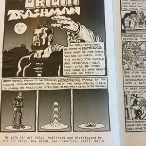 Subvert Comics No 1 Spain Rodriguez 1970 Trashman Beginnings - Etsy