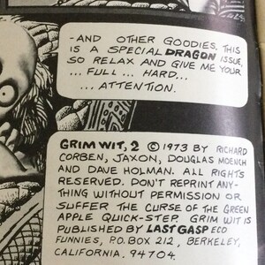 Grim Wit 2 1973 Richard Corben Jaxon Full Color Last Gasp | Etsy