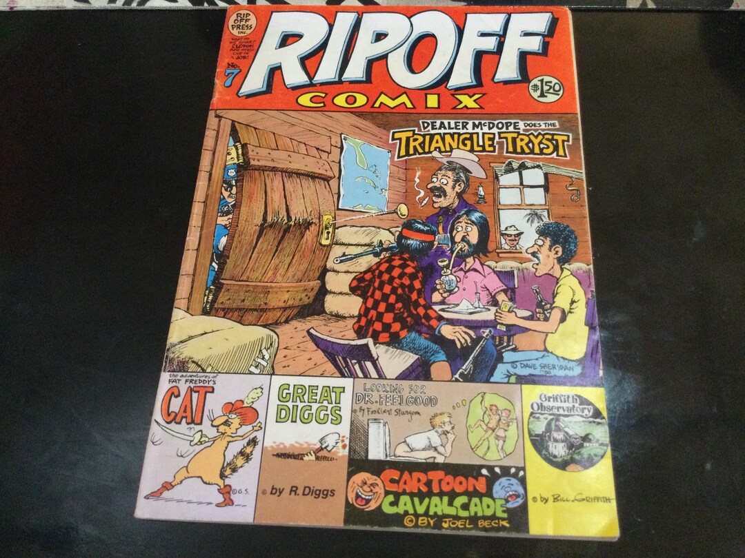 Rip off Comix No7 Rip off Press 1980 Dealer Mcdope Fat Freddys Cat R Diggs Foolbert Sturgeon ...