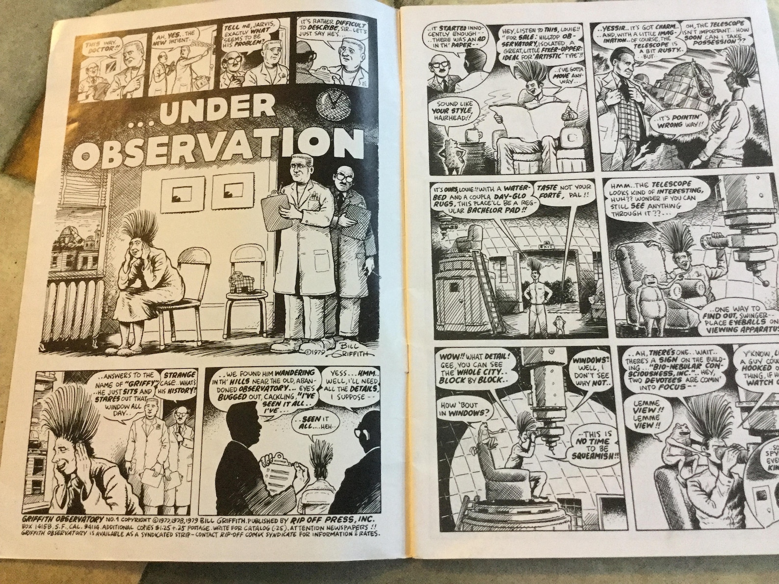 Bill Griffith Griffiths Observatory 1978 No 1 Rip off Press - Etsy