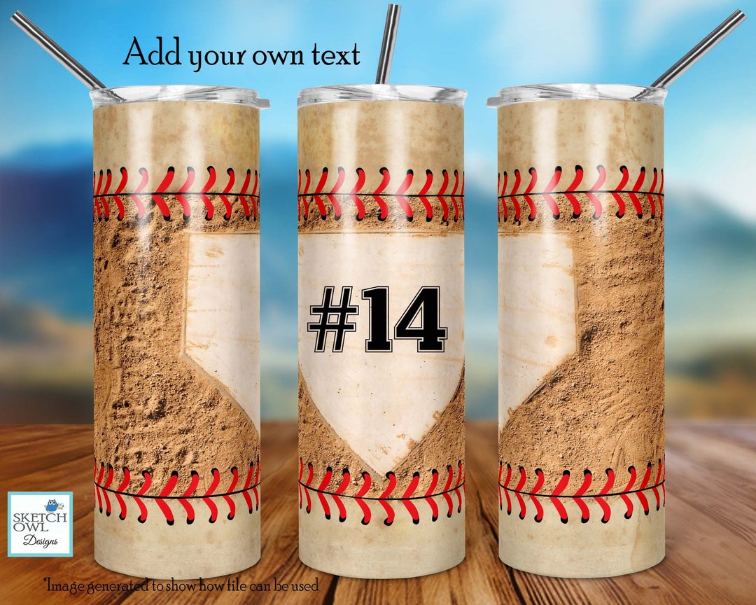 Baseball Tumbler Design, Tumbler Design, Home Plate and Baseball Image ...