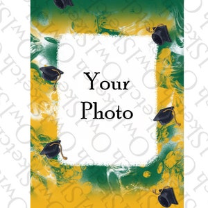 Dark Green and Gold School Colors Garden Flag, 12x18 Flag, Graduation ...