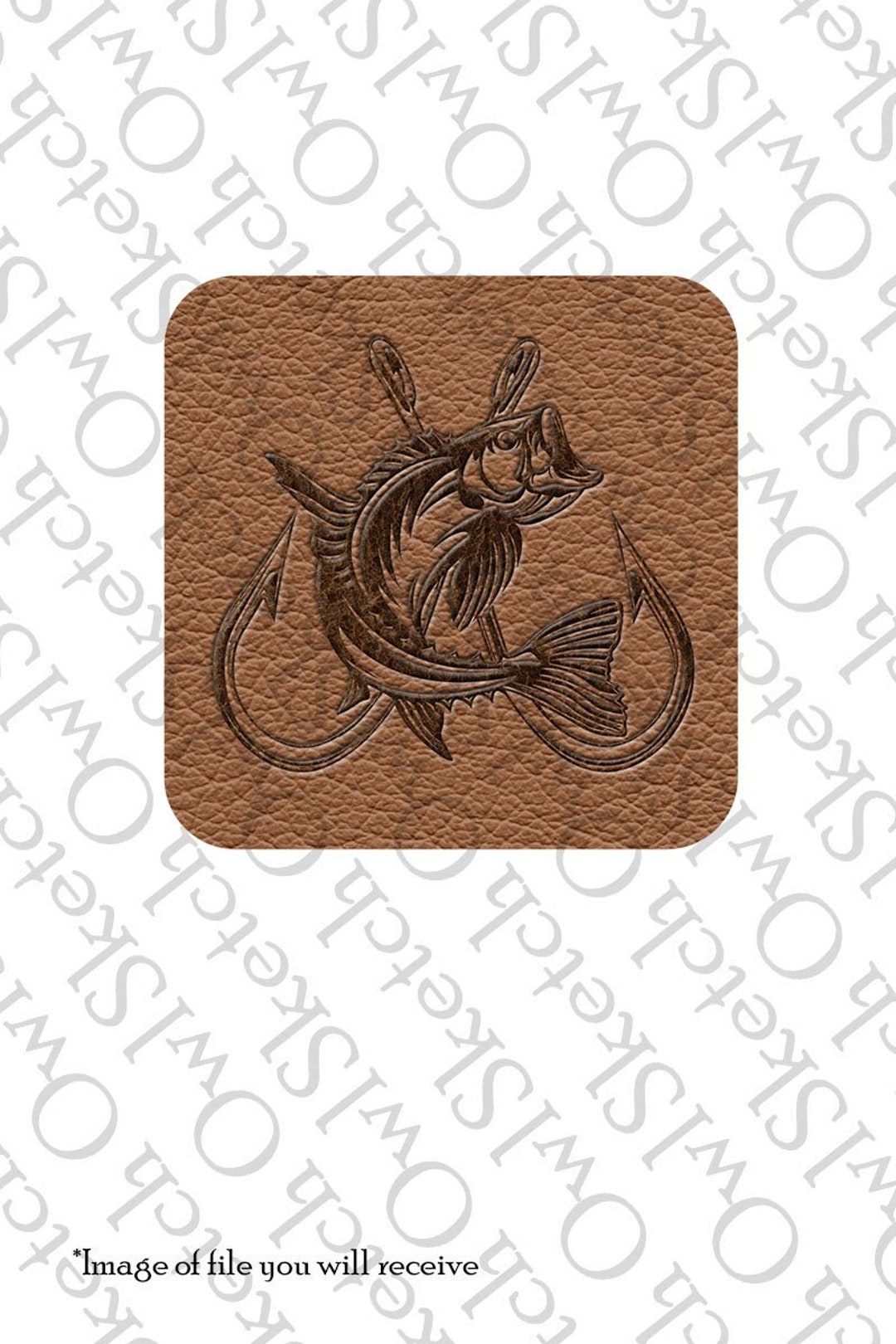 Hat Patch Design, Leather Look, Fishing Hat Patch, Sublimation Patch ...