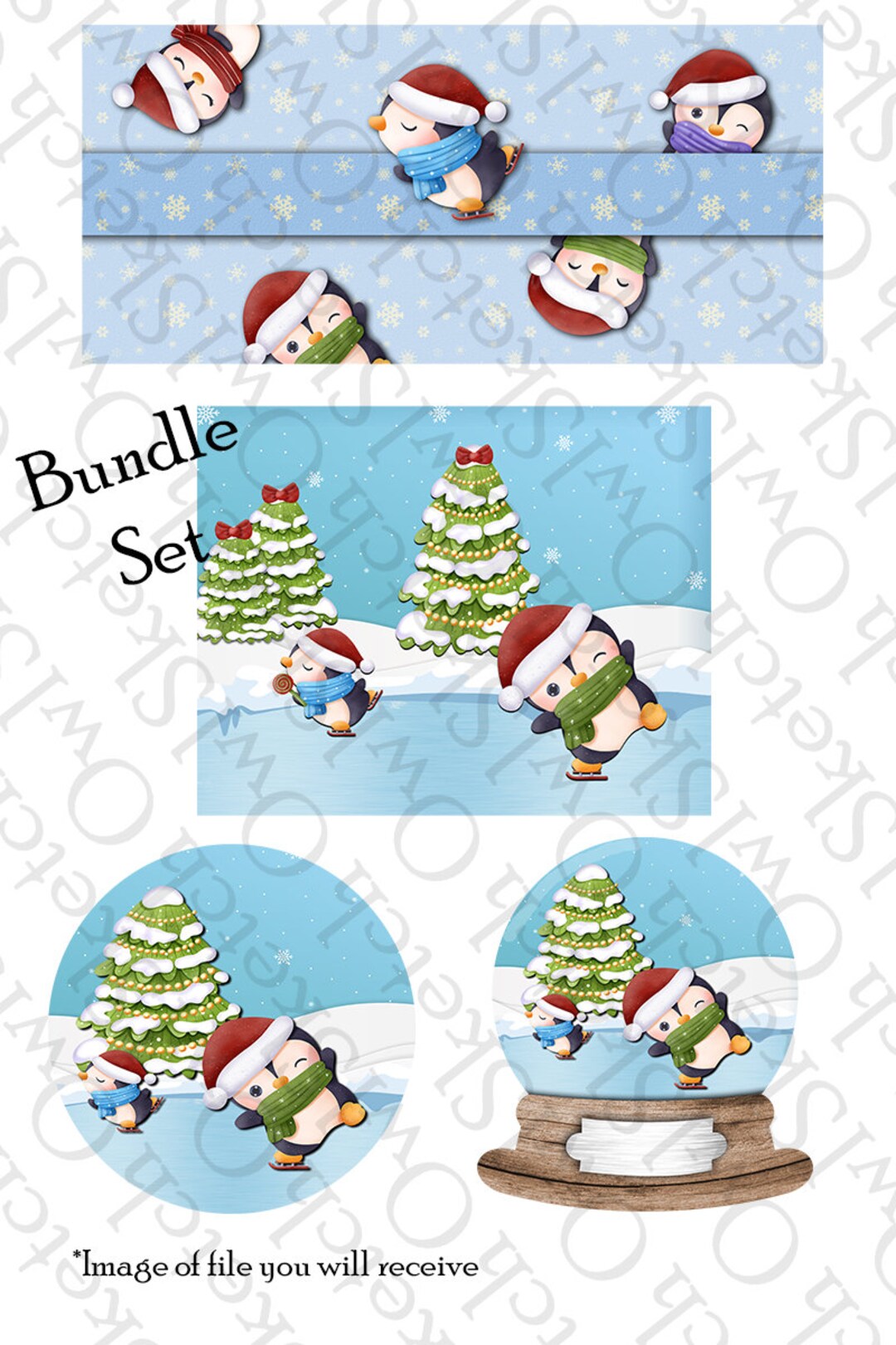 Winter Wonderland Penguin Bundle Set, Puzzle, Mug, Snowglobe Ornament ...