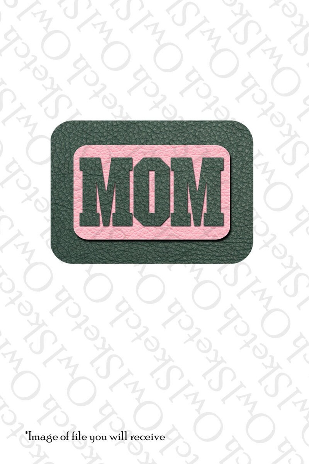 Hat Patch Design, Leather Look, Mom Hat Patch, Sublimation Patch Design ...