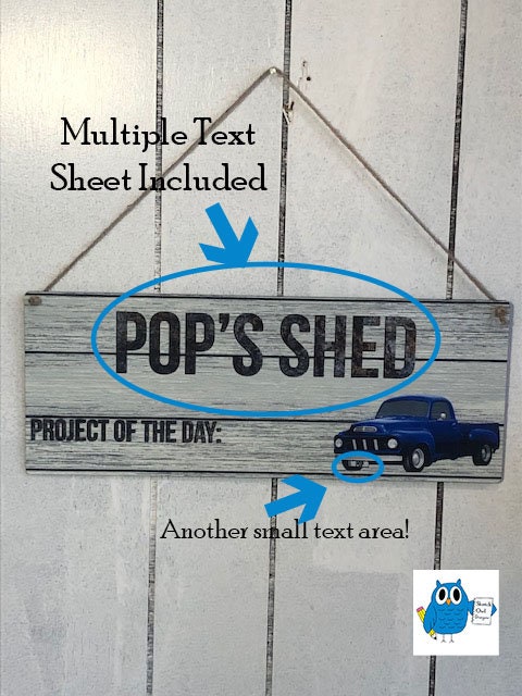 Shed Sign. Garage Sign Blue Vintage Truck Dad Garage Sign | Etsy