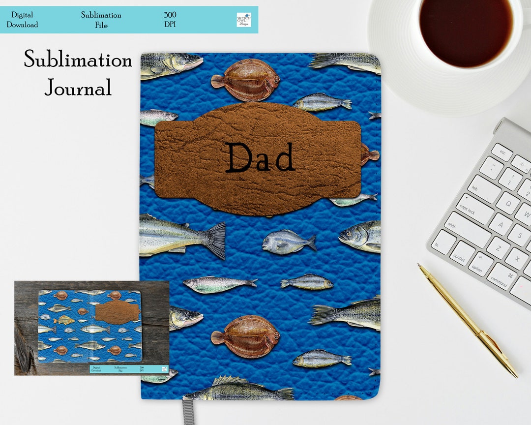 Sublimation Journal, Fishing Journal, Fish Cover, Sublimation, Digital ...