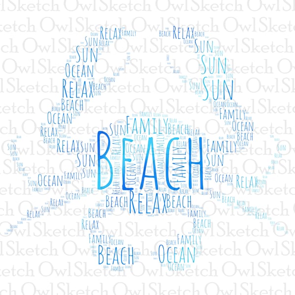 Beach Word Art - Etsy