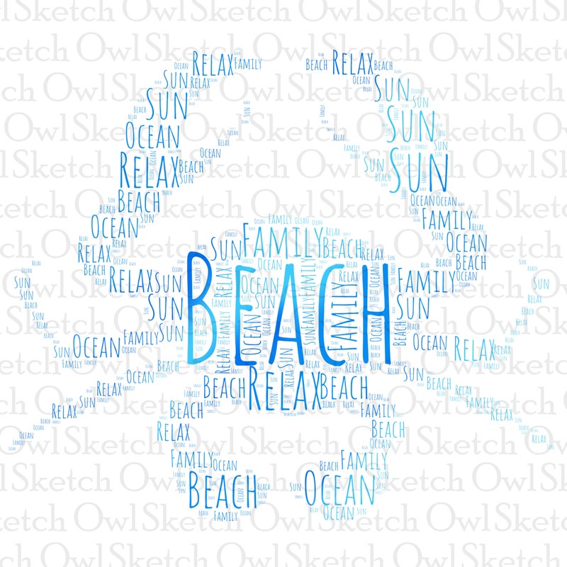 Beach Word Art - Etsy