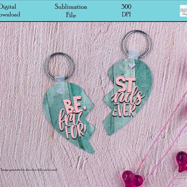 Best Friends Keychain - Etsy