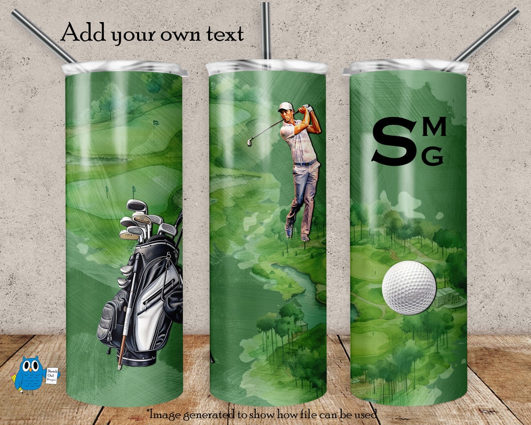 Golf Tumbler Design, Tumbler Design, Male Golfer, Golf, Golf Lover ...