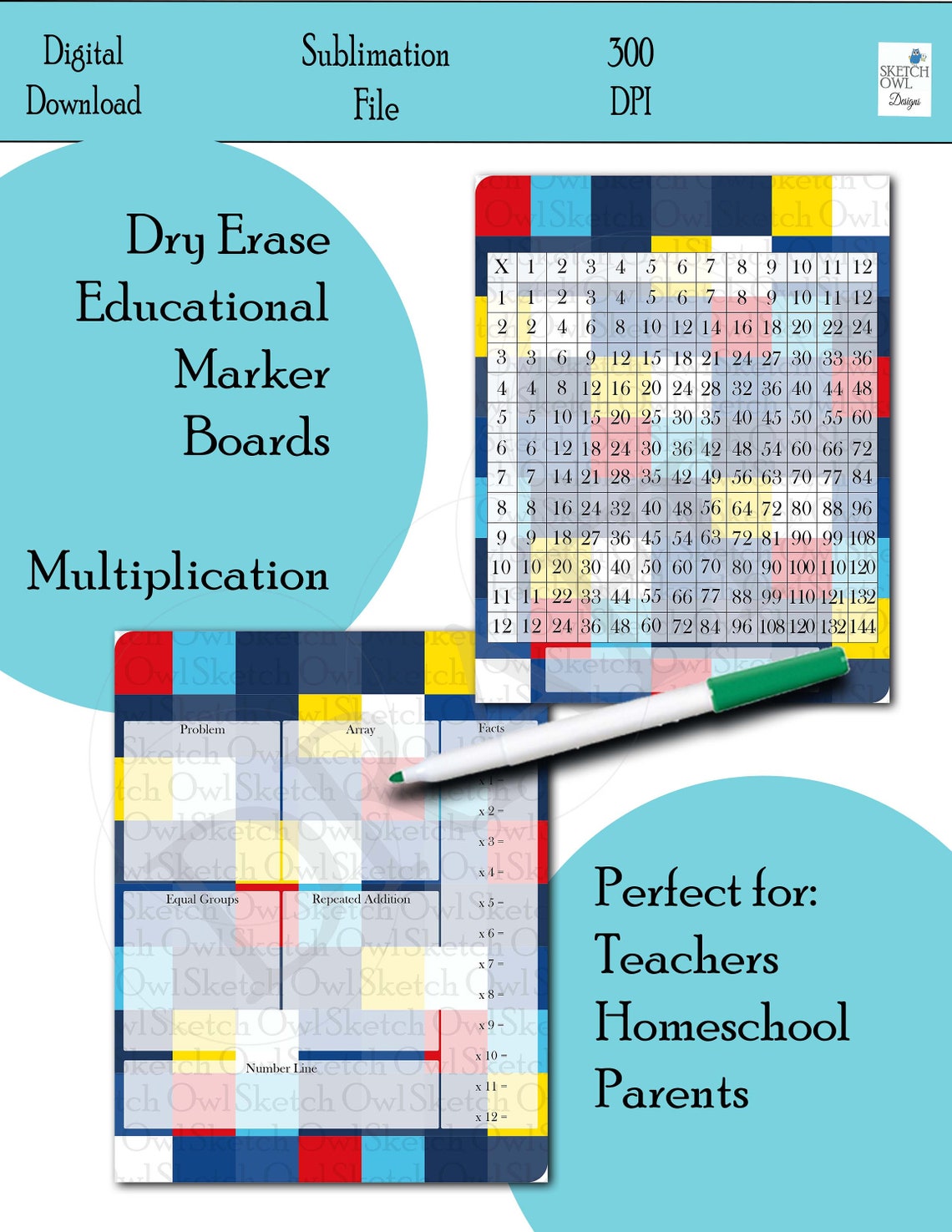 Multiplication Learning Board Design 3-4 Grade Education Dry - Etsy