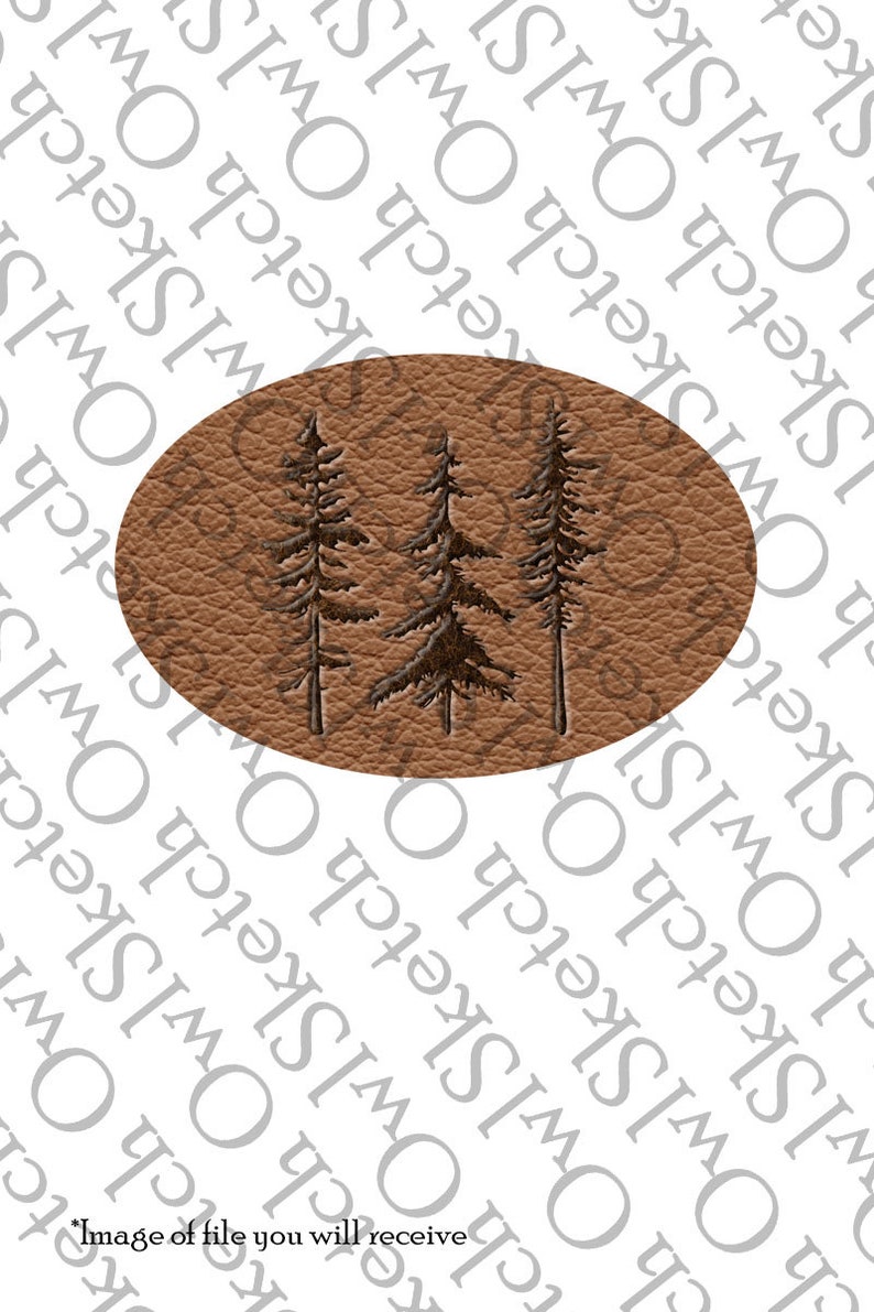 Hat Patch Design Leather Look Pine Trees Hat Patch - Etsy