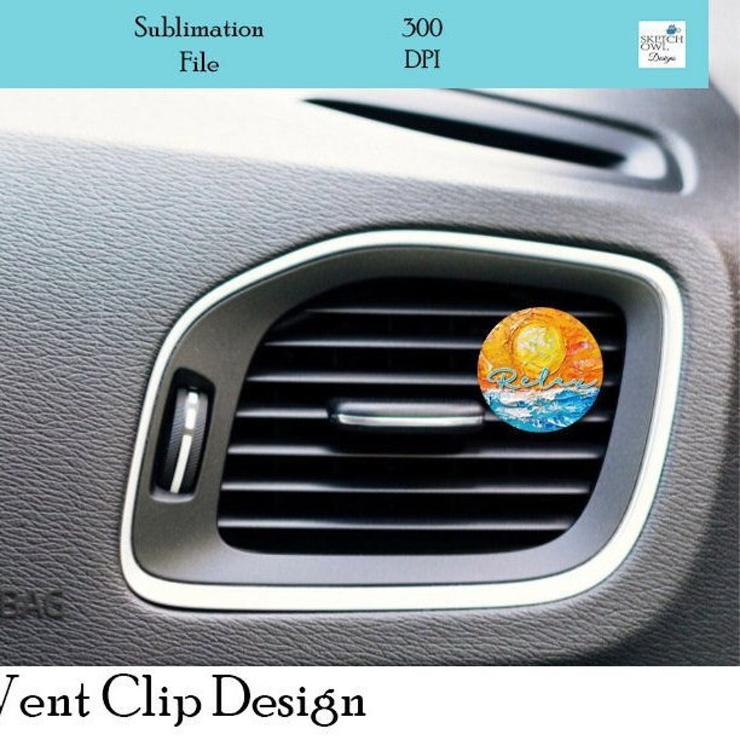 Car Air Vent Clip Design Car Freshener, Circle, Beach Theme Car ...