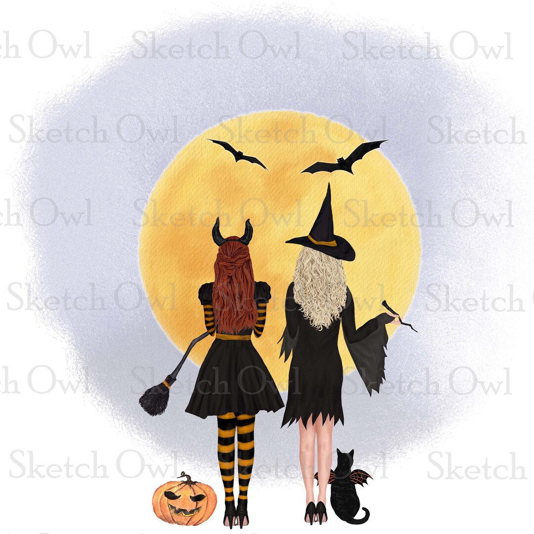 Girl Witches, Witch Friends, Standing Girl Witches, Sublimation ...