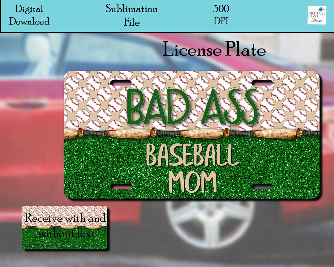 License Plate Design, Baseball Mom, Bundle, Car Accessory, Great Gift ...