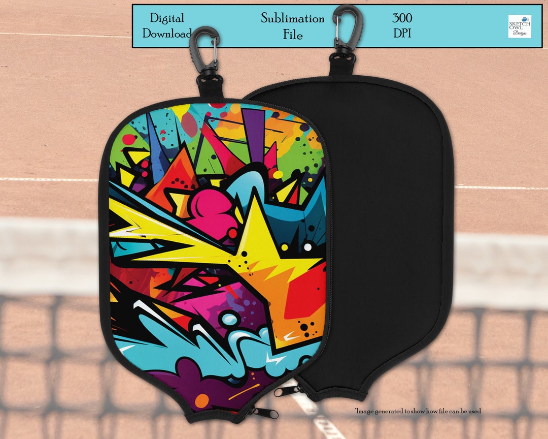 Pickleball Paddle Cover Design, Racket Design, Pickleball Gift ...