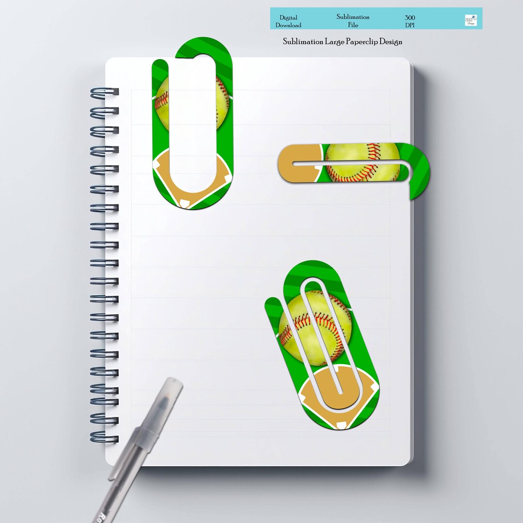 Large Sublimation Paper Clip Design, Softball Bookmark, Great Teacher ...
