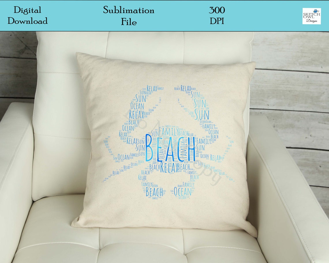 Crab Shaped Word Art Crab PNG Letter Word Art Beach Word - Etsy