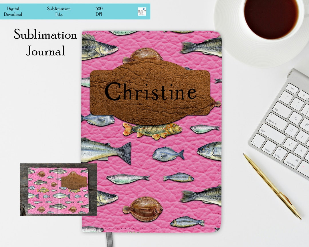 Sublimation Journal, Fishing Journal, Fish Cover, Sublimation, Digital ...