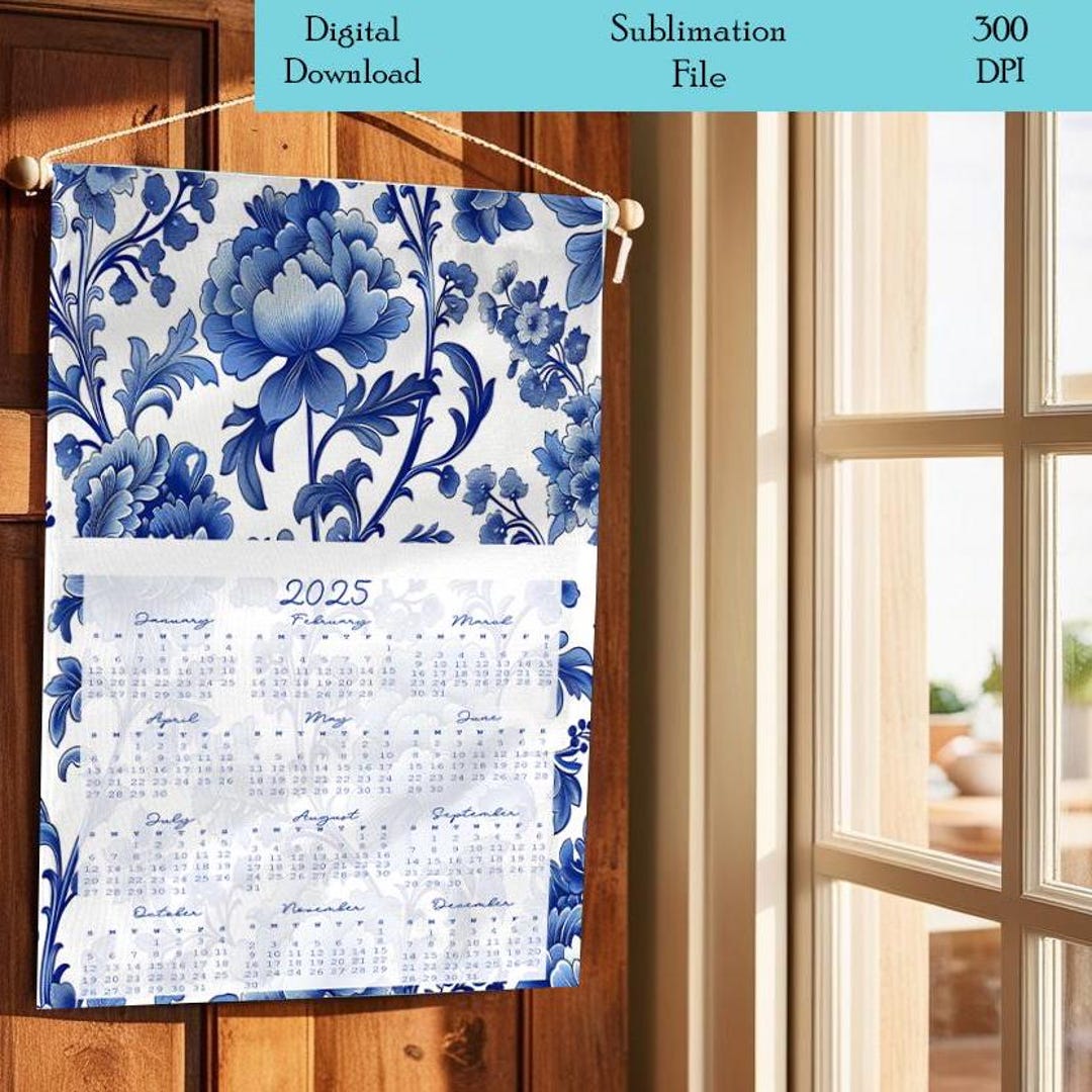 12x18 Flag, 15x25 Velour Towel, Nostalgic Dated Kitchen Towel, Blue ...