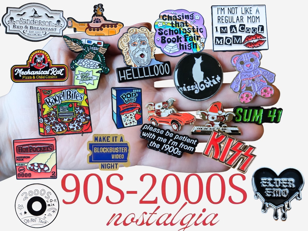 1990s Nostalgia Enamel Pin: Retro Pop Culture, Gift for Friend, TV ...