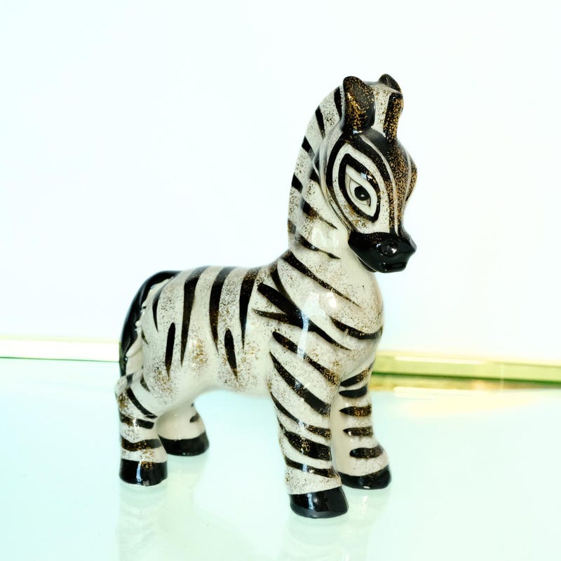 Ceramic Zebra Figurine - Etsy
