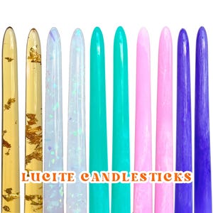 Lucite Candlesticks: Mid-century Modern Retro Decor Handmade - Etsy