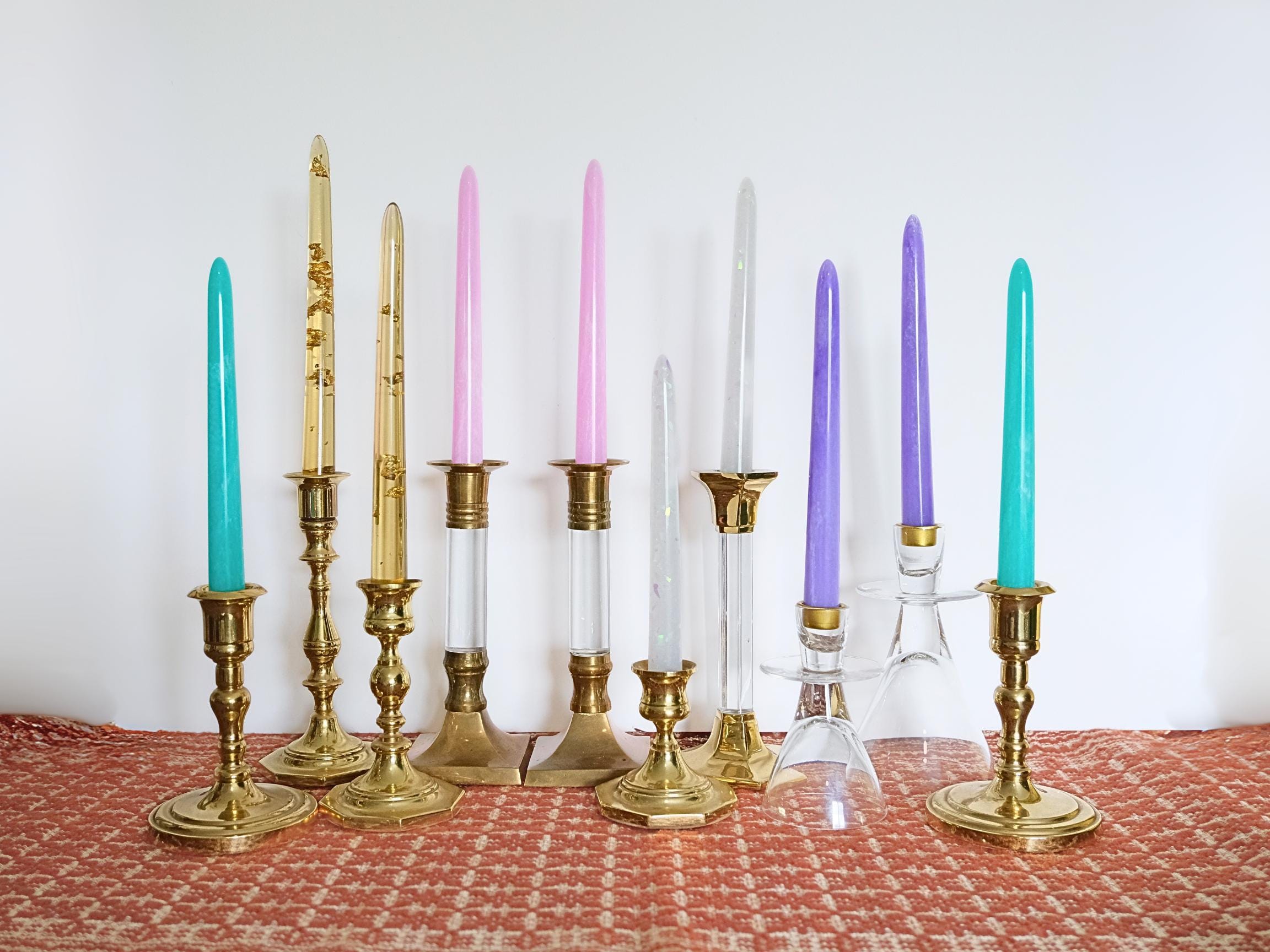 Lucite Candlesticks: Mid-century Modern Retro Decor Handmade - Etsy