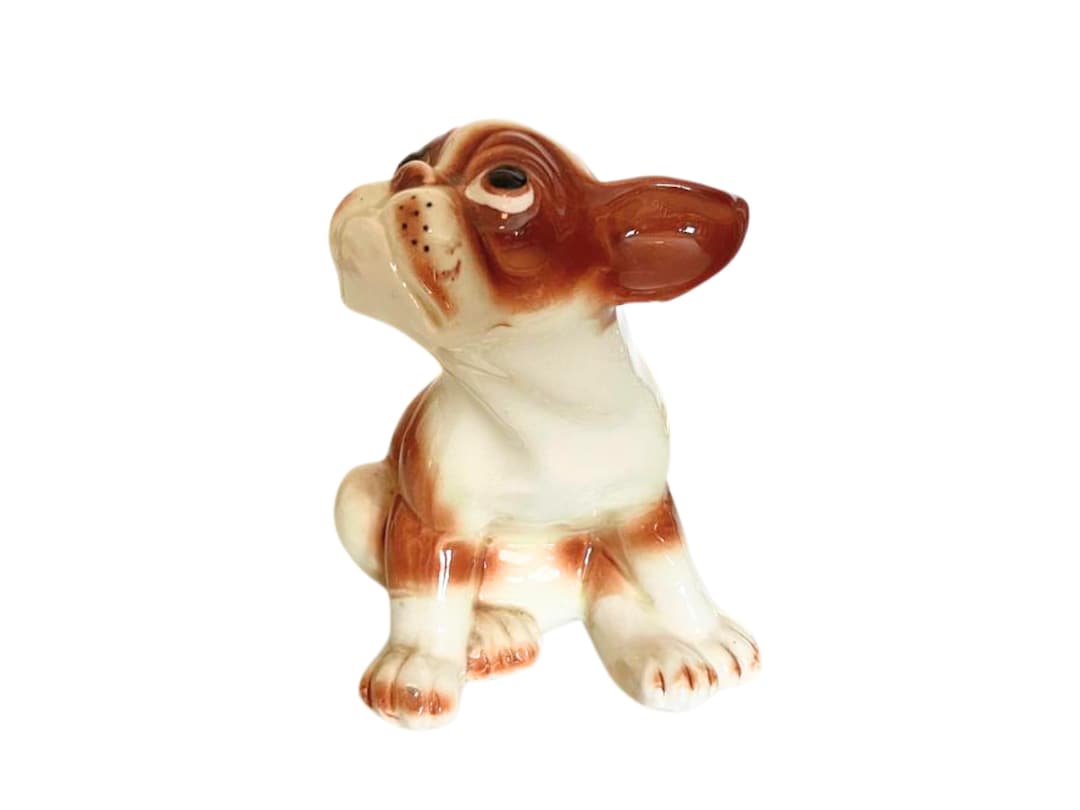 Vintage Ceramic Frenchie Statue | Retro Dog Figurine | French Bulldog ...