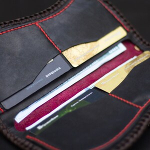 HANDMADE LEATHER Long Biker Laced Wallet Skull Voodoo Ventures, Bifold ...