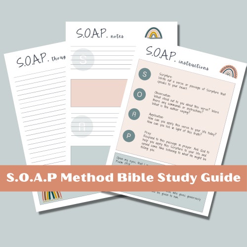 S.O.A.P. Bible Study Guide Printables PDF Letter Size SOAP - Etsy