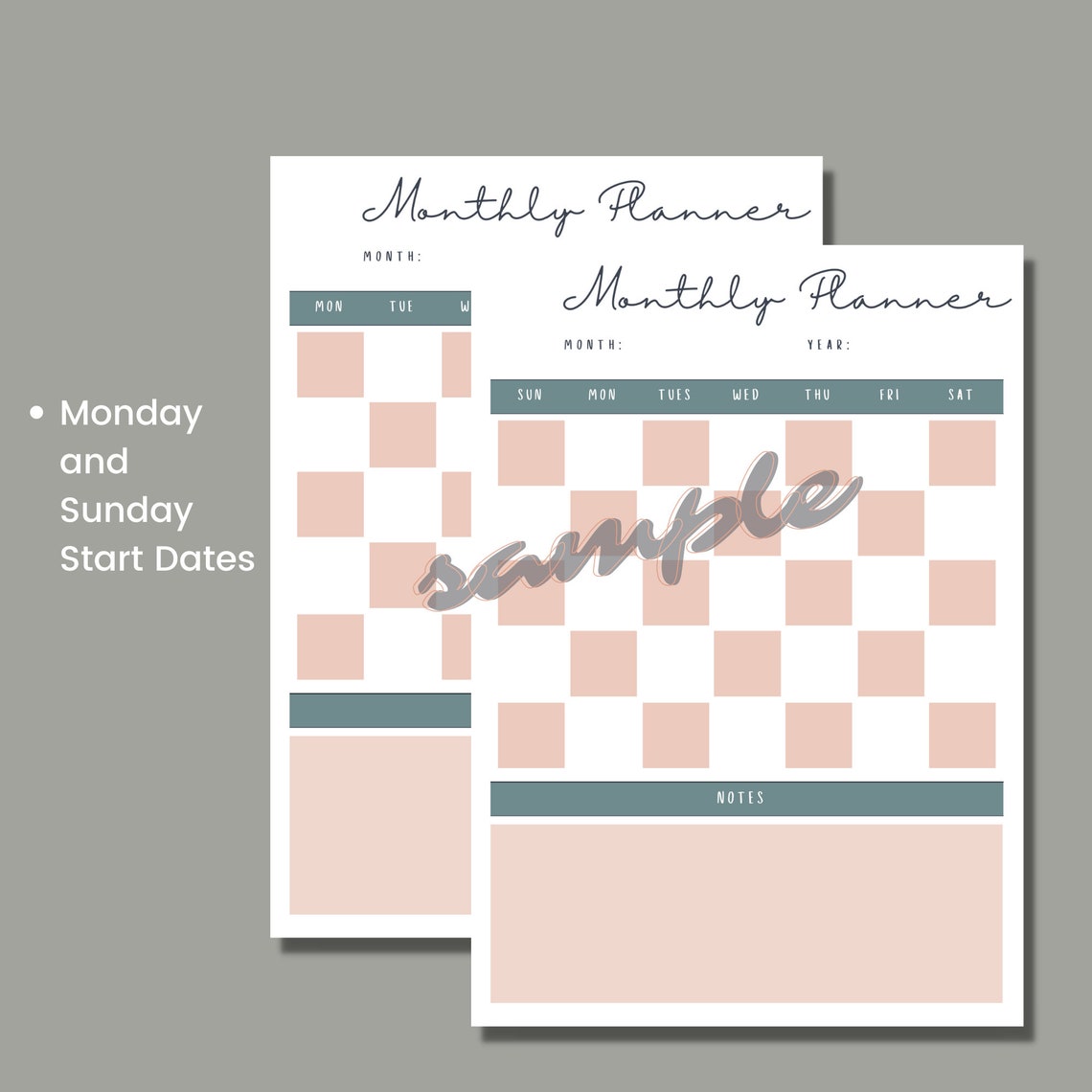 Daily Planner, Weekly Planner, Monthly Planner, Planner Bundle ...