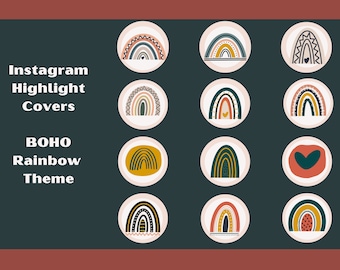 Boho Instagram Highlight, Pastel Instagram Highlight Set, Instagram ...