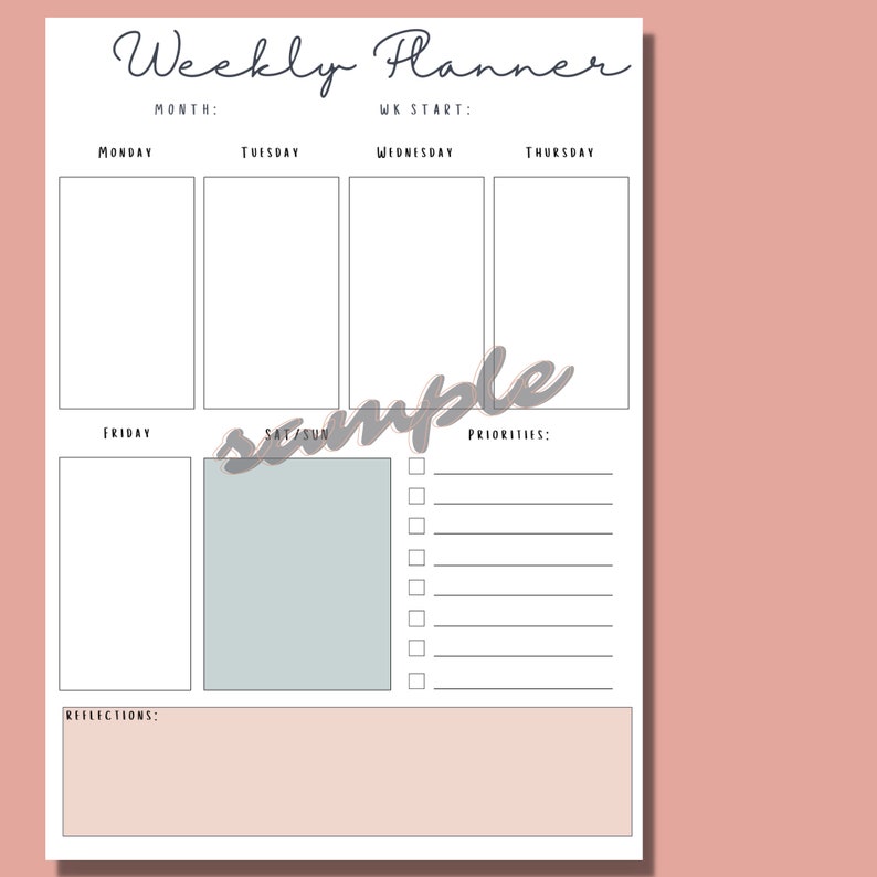 Daily Planner, Weekly Planner, Monthly Planner, Planner Bundle ...