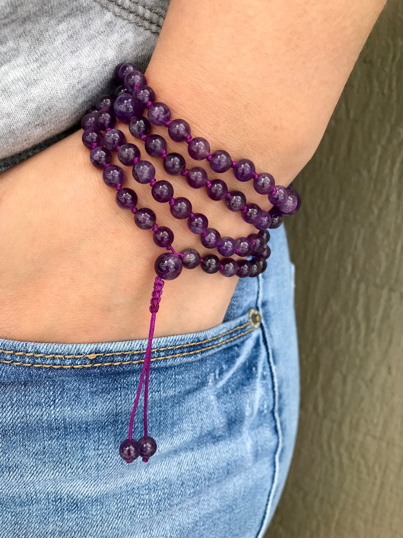 Powerful PROTECTION and STRESS Reliever AMETHYST Bead - Etsy
