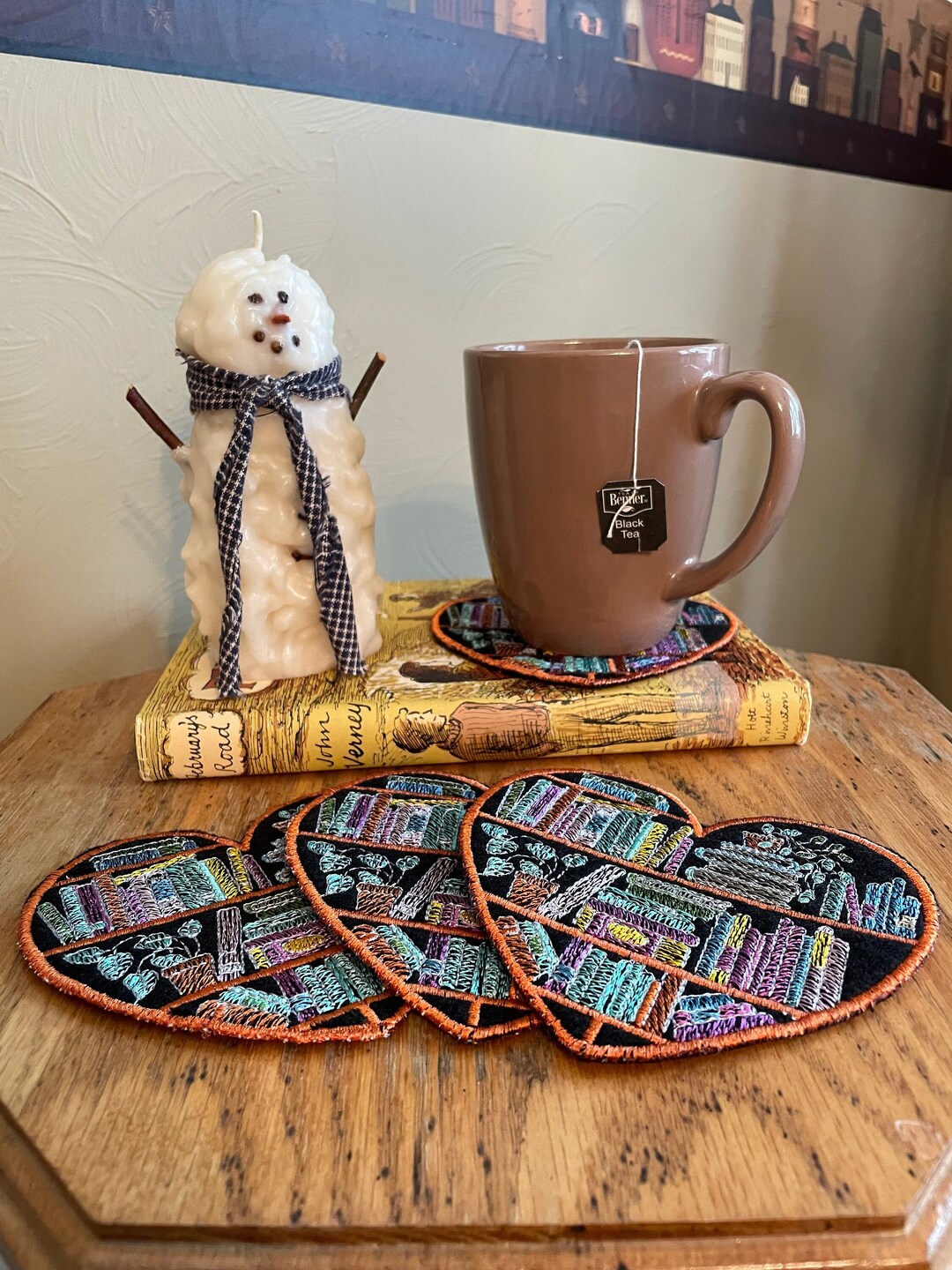 Love of Books Coaster Set - Etsy