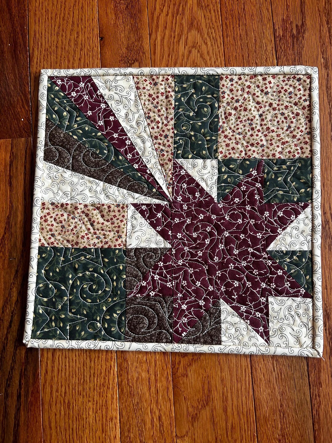 Falling Star Quilt Square - Etsy